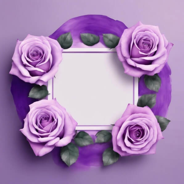Scarica Cornice Elegante di Rosa Lavanda Sfondi Online - Creative Fabrica