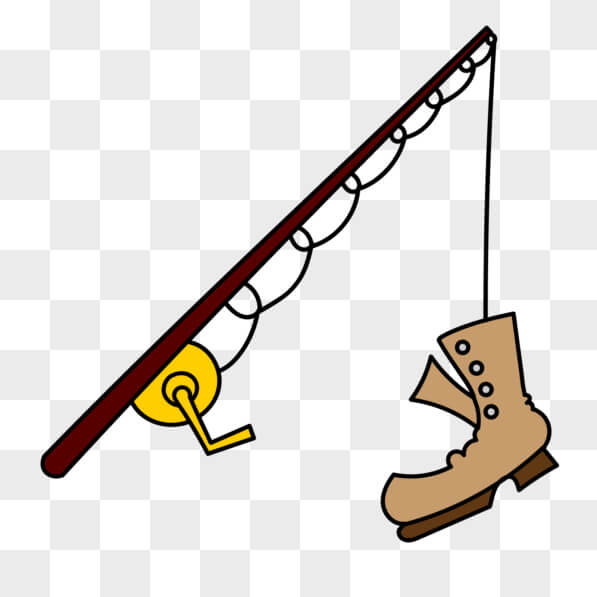 Download Fishing Rod with Boot PNGs Online - Creative Fabrica