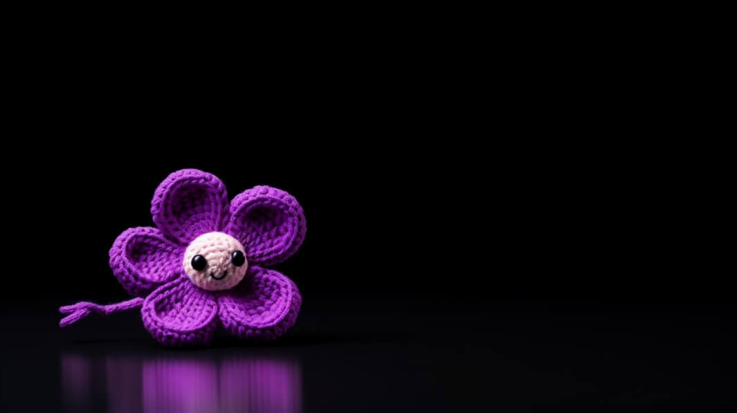 Download Crocheted Purple Flower Backgrounds Online - Creative Fabrica