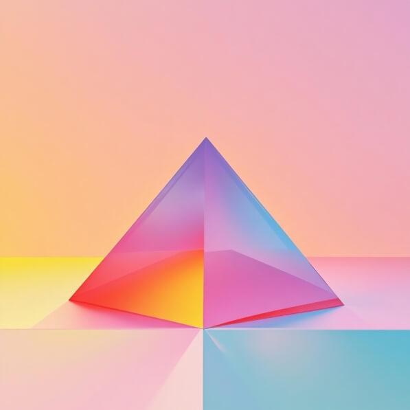 Download Colorful Geometric Pyramid with Gradient Background ...