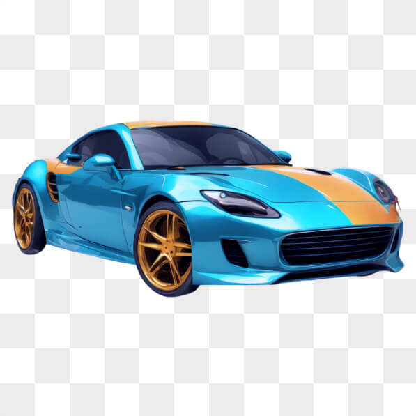 Descarga Coche deportivo moderno con esquema de color azul y naranja ...