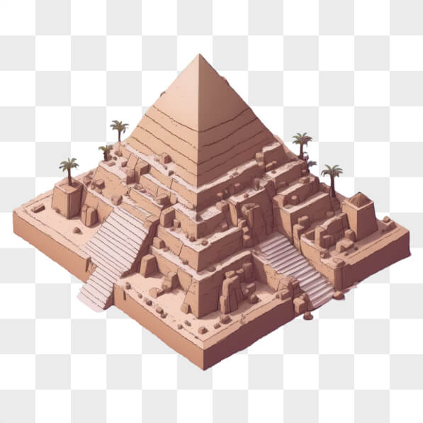 Download Stylized Pyramid in Desert Landscape Cartoons Online ...