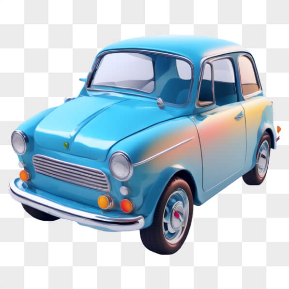 Download Vintage Blue Car Cartoons Online - Creative Fabrica