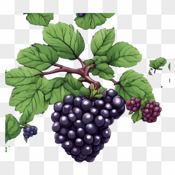 Download Illustration of Grape Vines with Grapes Cartoons Online ...