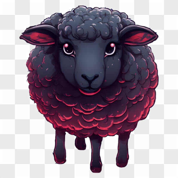 Download Cartoon Sheep with Fluffy Black Wool Cartoons Online ...