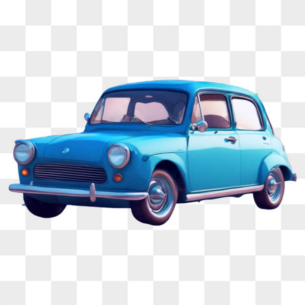 Descarga Auto Vintage Azul Cartoons En Línea - Creative Fabrica