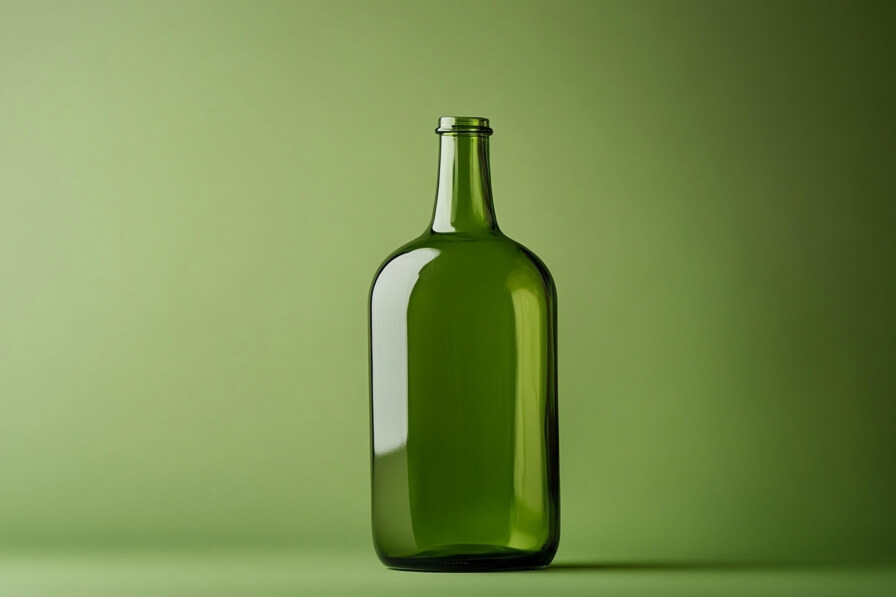 Descarga Botella de vidrio verde sobre fondo verde Mockups En Línea ...