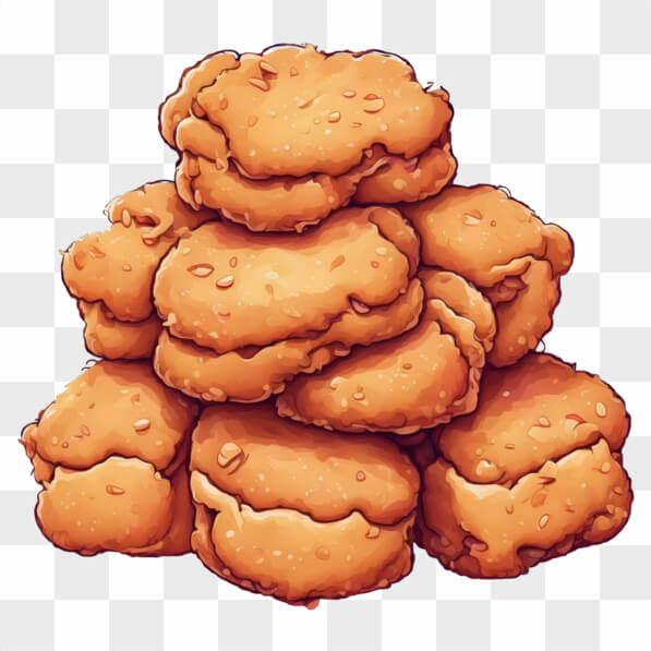 Descarga Torre de Nuggets de Pollo Cartoons En Línea - Creative Fabrica