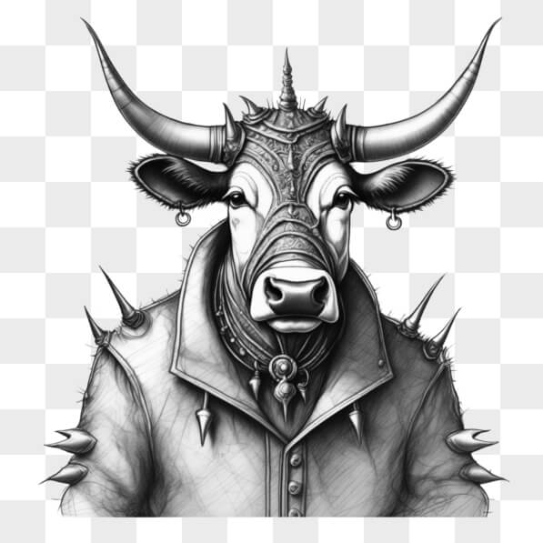 Scarica Personaggio di mucca stilizzato con punte Schizzi Online ...