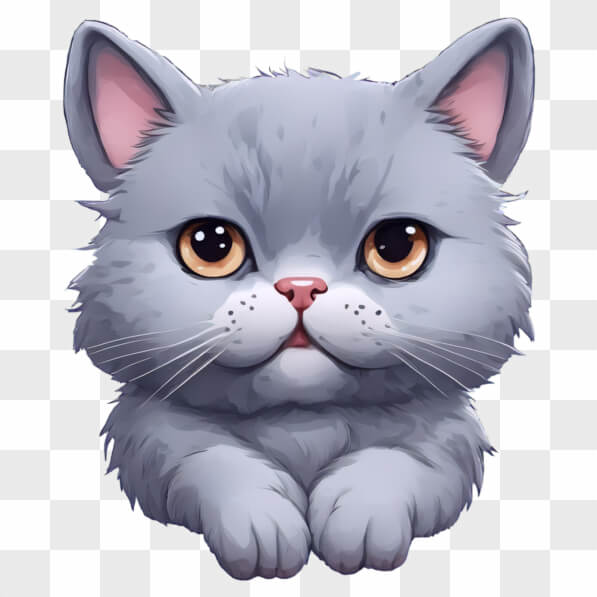 Descarga Ilustración de un gato gris lindo Cartoons En Línea - Creative ...