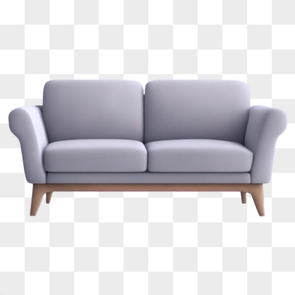 Download Modern Two-Seater Sofa in Light Fabric Cartoons Online ...