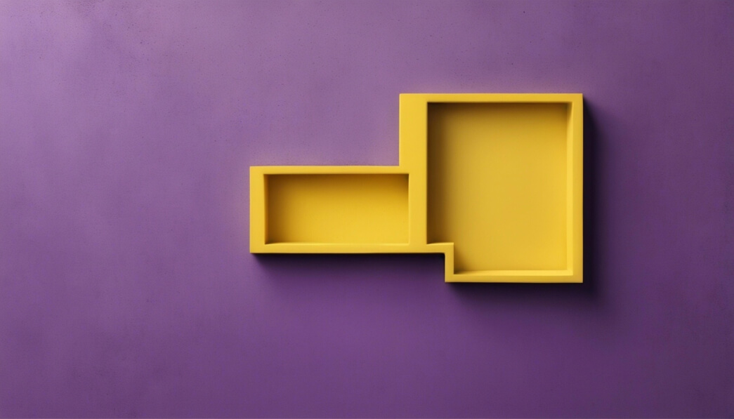 Download Minimalist Yellow Shelves on Purple Wall Backgrounds Online ...