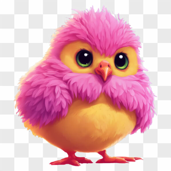 Descarga Adorable pollito rosa Cartoons En Línea - Creative Fabrica