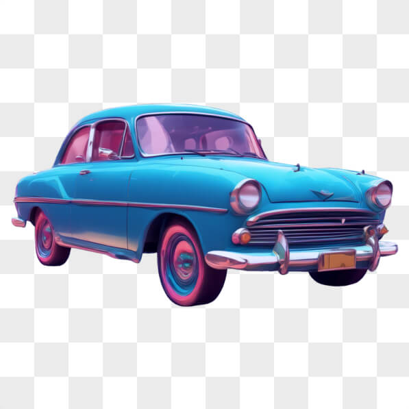 Download Vintage Turquoise Car Against Black Background Cartoons Online ...