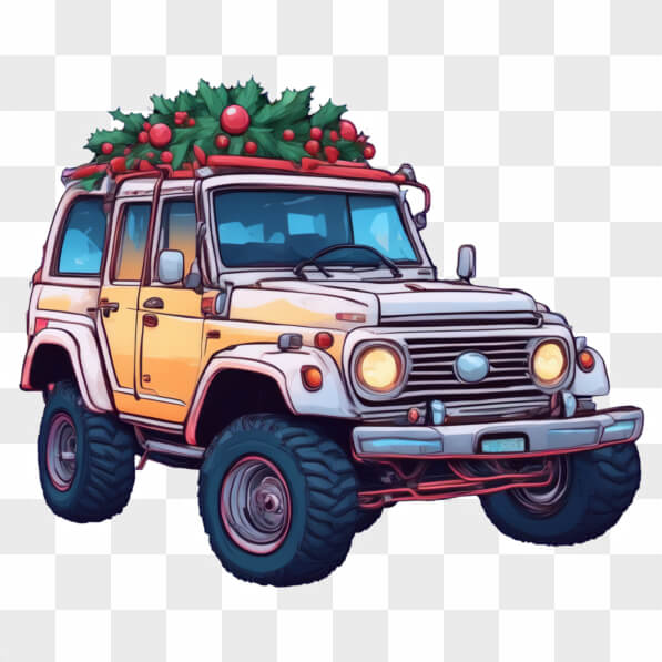 Download Festively Decorated Off-Road Vehicle Cartoons Online ...