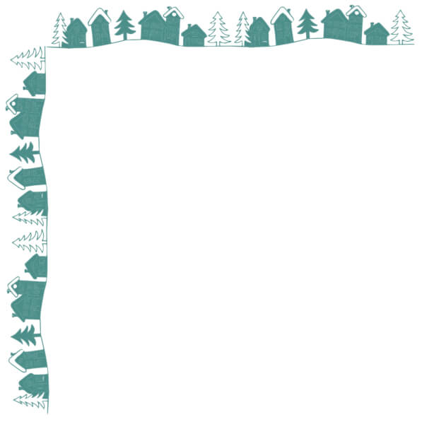 Download Decorative Border with Houses and Trees Borders & Corners ...