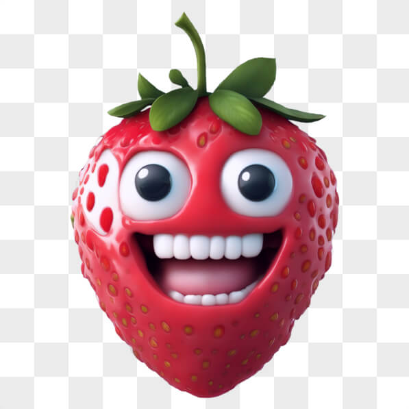 Baixe Feliz Morango de Desenho Animado Cartoons - Creative Fabrica