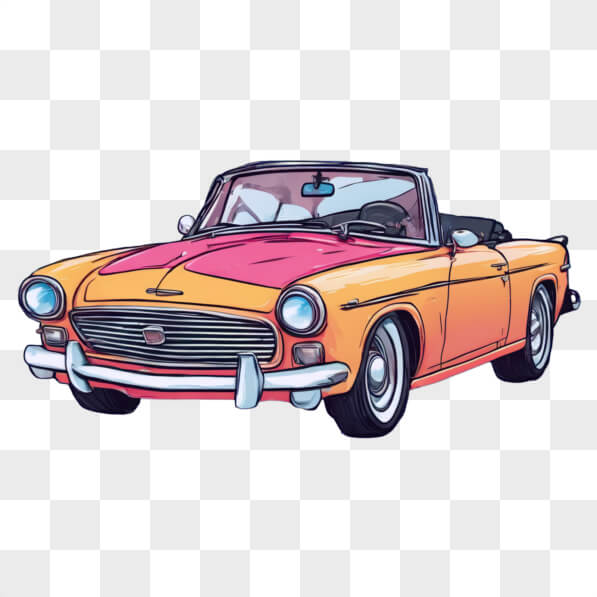 Download Vibrant Vintage Convertible Car Cartoons Online - Creative Fabrica