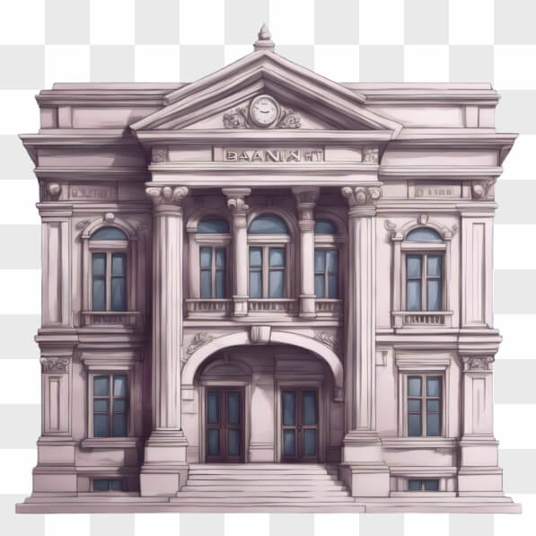 Download Neoclassical Building with Decorative Facade Cartoons Online ...