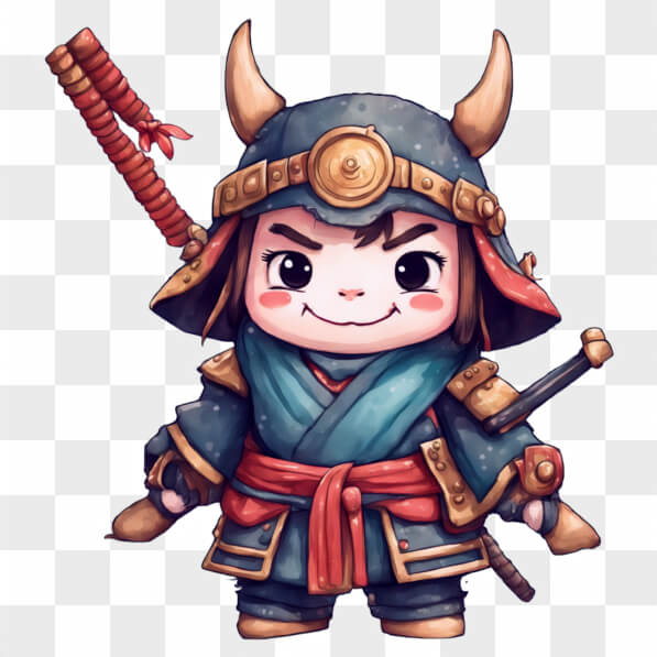 Baixe Personagem Chibi Samurai Cartoons - Creative Fabrica