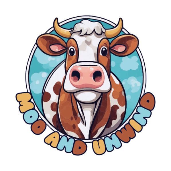 Descarga Vaca de dibujos animados con la frase 'Mugir y Relajarse ...