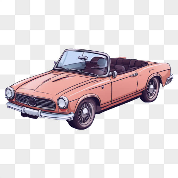 Download Vintage Convertible Car Cartoons Online - Creative Fabrica
