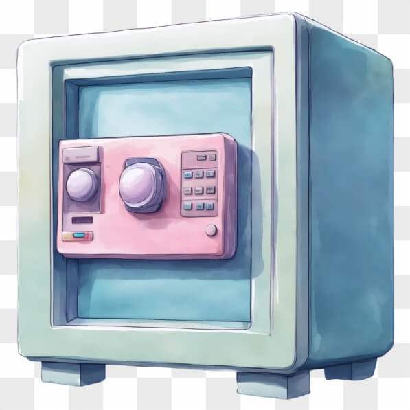Download Colorful Safe with Pink Control Panel Cartoons Online ...