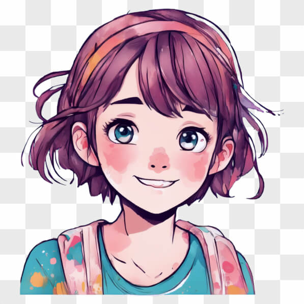 Descarga Ilustración de una joven alegre Cartoons En Línea - Creative ...