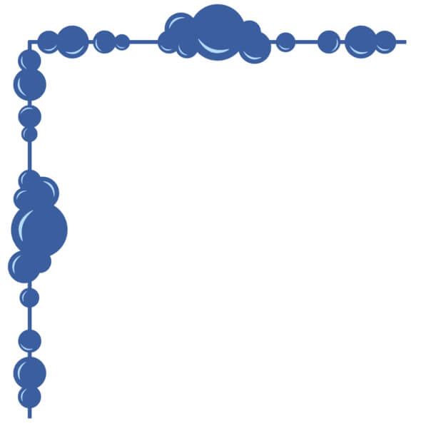 Descarga Borde decorativo azul con formas de nubes Bordes y Esquinas En ...