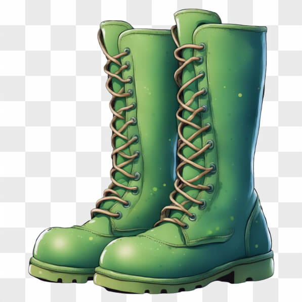 Descarga Botas verdes hasta la rodilla Cartoons En Línea - Creative Fabrica