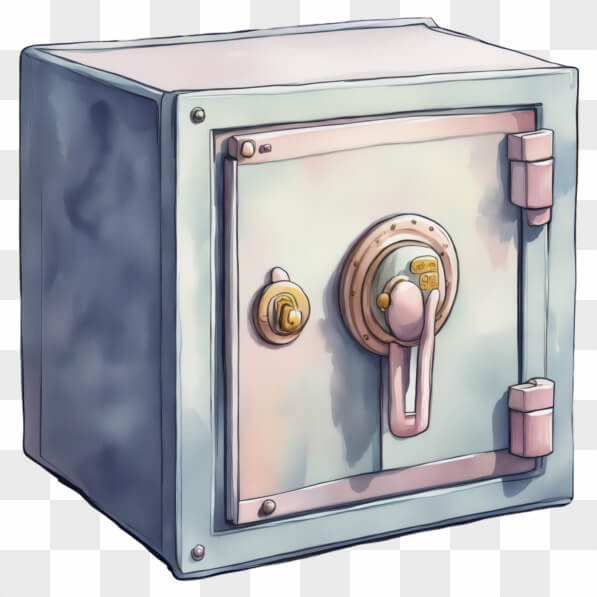 Download Vintage Safe with Combination Lock Cartoons Online - Creative ...