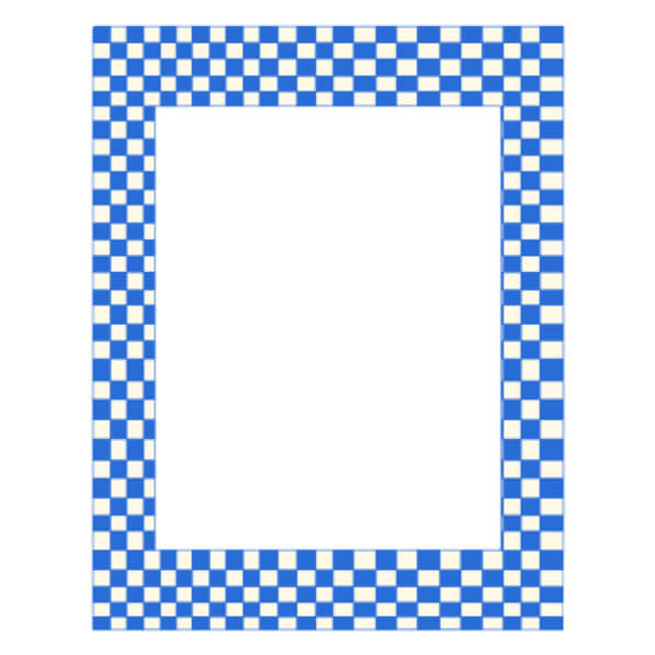 Download Blue and White Checkered Frame Frames Online - Creative Fabrica