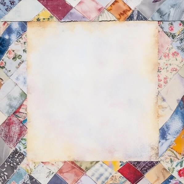 Descarga Marco de patchwork con centro en blanco Fondos En Línea - Creative Fabrica