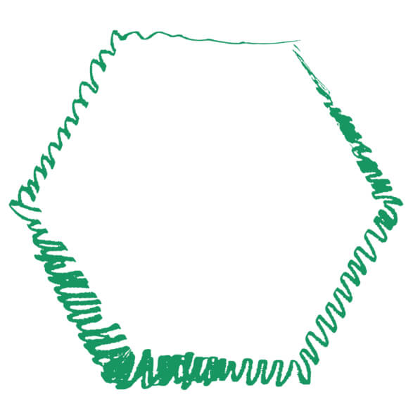 Download Hand-drawn Green Hexagon Outline Frames Online - Creative Fabrica