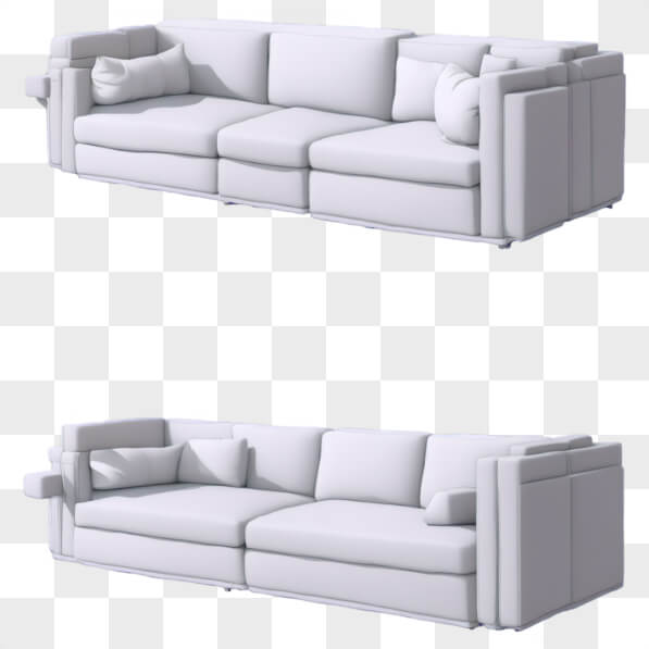 Download Modern White Sectional Sofa Cartoons Online - Creative Fabrica