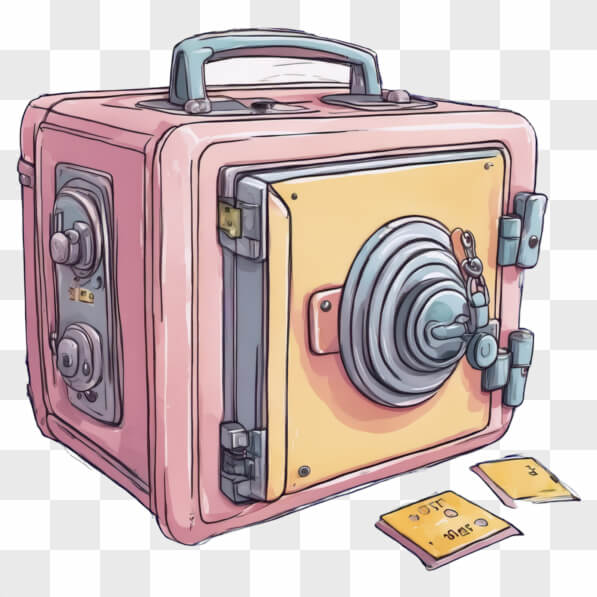 Download Cartoon-Style Safe in Pastel Colors Cartoons Online - Creative ...