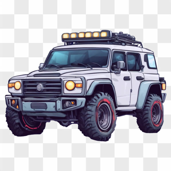 Download Rugged Off-Road Vehicle Cartoons Online - Creative Fabrica
