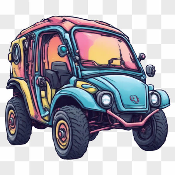 Download Colorful Dune Buggy Cartoons Online - Creative Fabrica