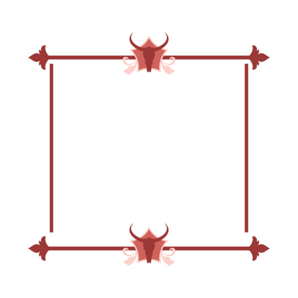 Download Decorative Frame with Bull Skull Motif Frames Online ...