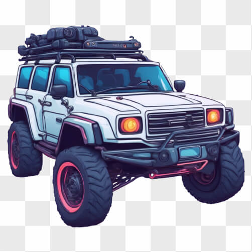 Download Vintage Off-Road Vehicle Cartoons Online - Creative Fabrica