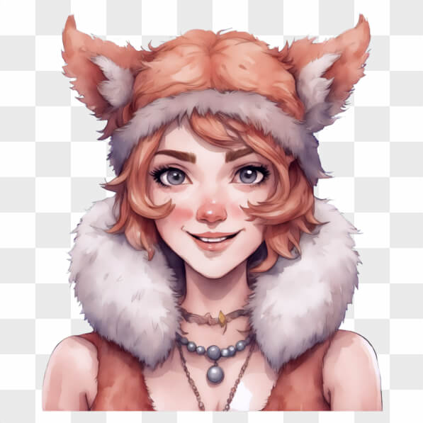 Download Whimsical Animated Character with Fox Ears Cartoons Online ...