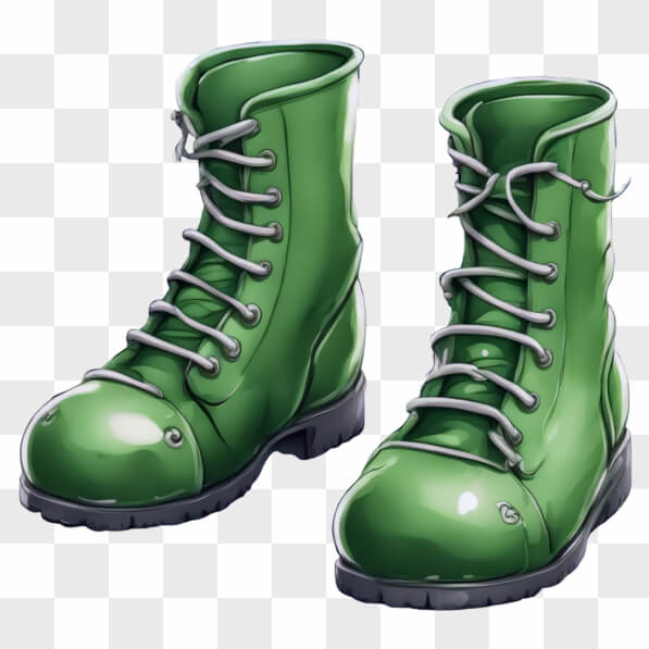 Download Shiny Green Boots Cartoons Online - Creative Fabrica