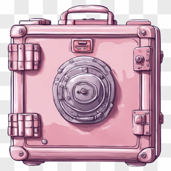 Download Pink Safe with Metallic Locking Mechanism Cartoons Online ...