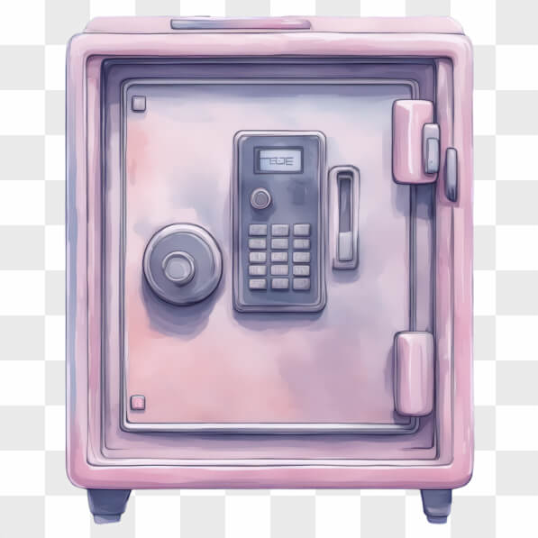 Download Pink Safe with Digital Keypad Cartoons Online - Creative Fabrica