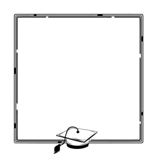 Download Graduation Cap Border Frames Online - Creative Fabrica