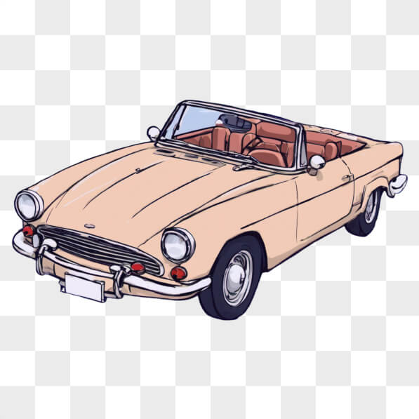 Download Vintage Convertible Car Cartoons Online - Creative Fabrica