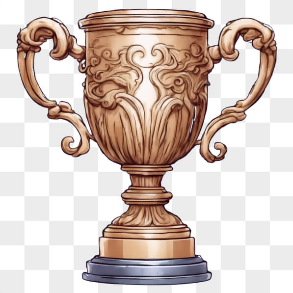 Descarga Copa de Trofeo Elegante con Diseño Ornamental Cartoons En ...