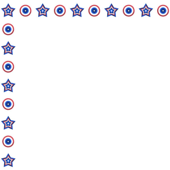 Download Patriotic Decorative Border with Stars and Badges Borders ...
