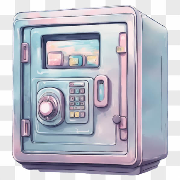 Download Colorful Safe with Keypad and Dial Cartoons Online - Creative ...