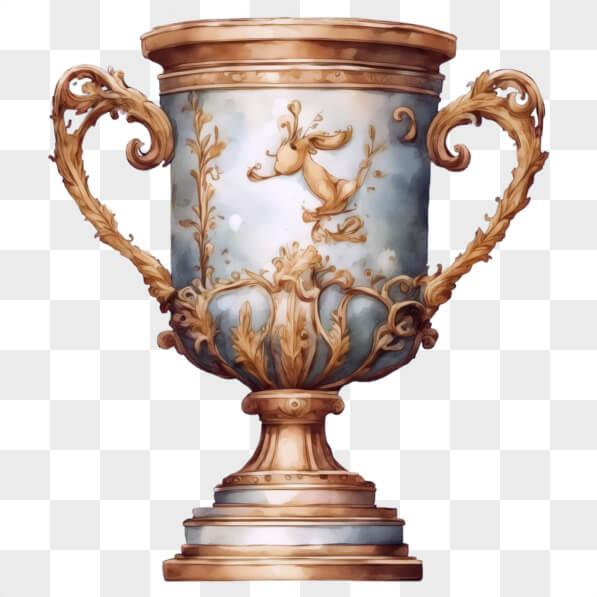 Download Ornate Trophy Cup with Floral Designs Cartoons Online ...